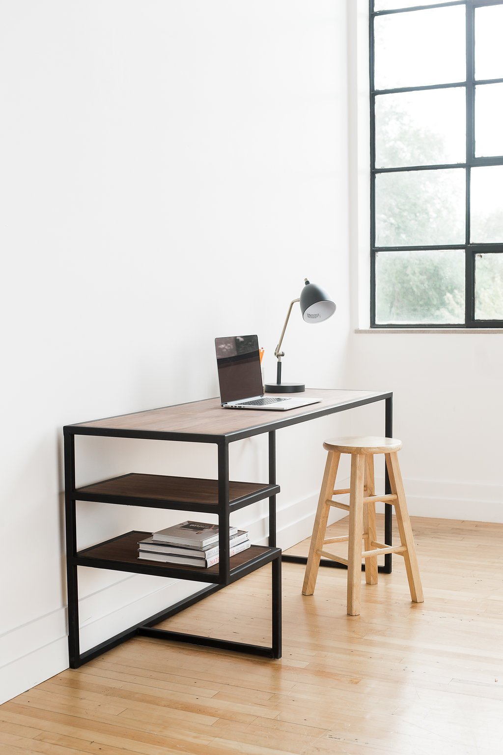 Dali Industrial-Style Handcrafted Desk – Model Line Design